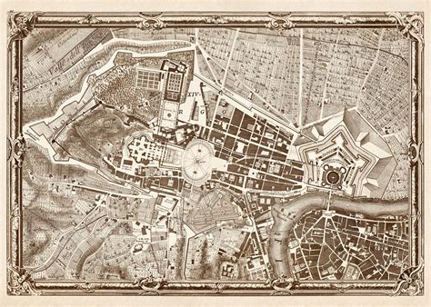 Vatican Map 1748 Old Map Of Vatican City Rome In High Etsy Canada