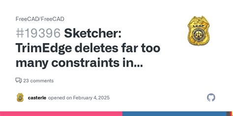 Sketcher Trimedge Deletes Far Too Many Constraints In 40041 Works As Expected In 10 · Issue