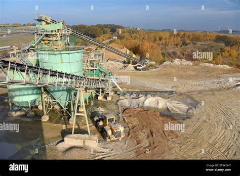 Industrial Plant Gravel And Sand Pit For The Extraction Of Building