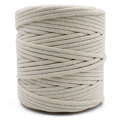 Crocheta Off White Macrame Braided Cord 4mm X 109yards Colored Macrame