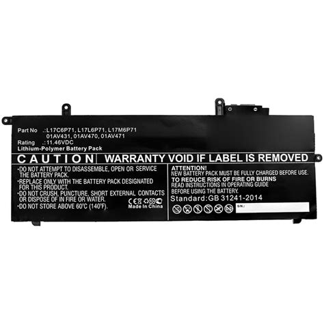 Battery For Lenovo Thinkpad A Thinkpad X V