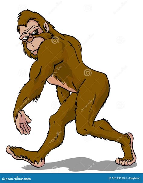 Sasquatch Walking Stock Illustration Image 55149133