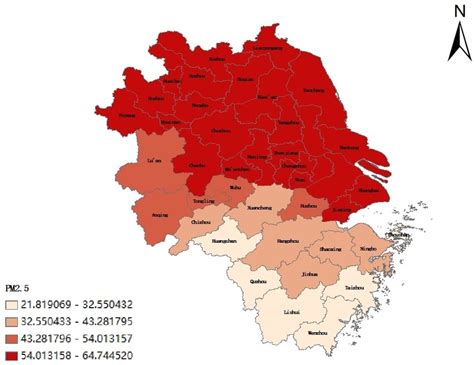 The Spatial Distribution Of Haze Pollution In Yangtze River Delta In 2013 Download Scientific