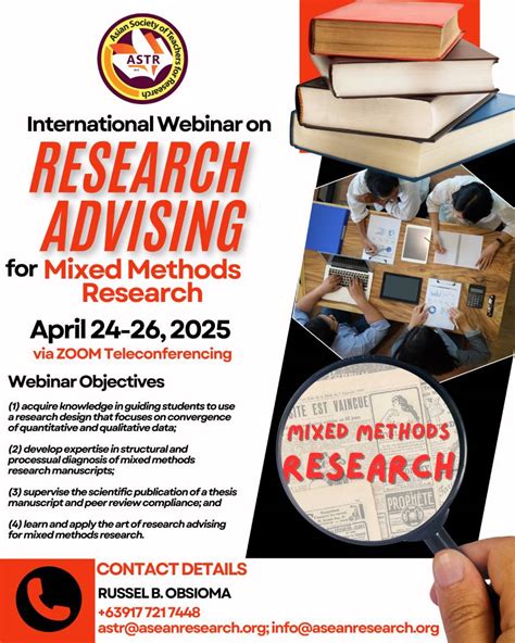 Asean Research Organization International Webinar On Research Advising For Mixed Methods Research