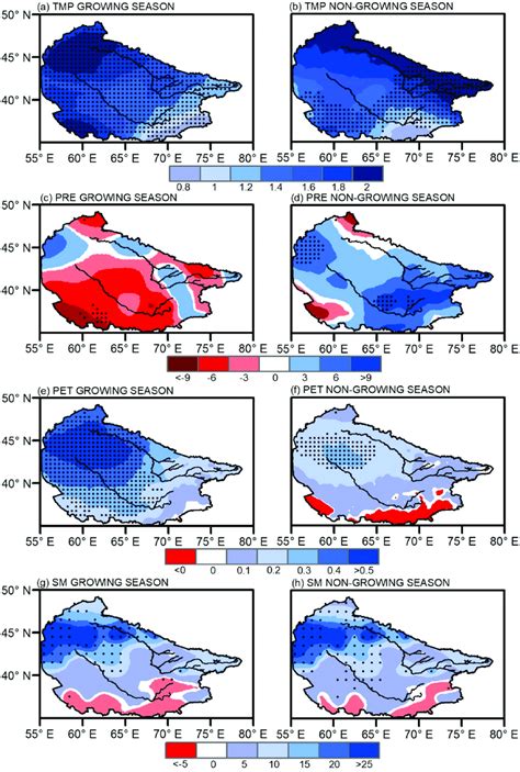 Spatial Temporal Trends Of Different Climate Variables A B