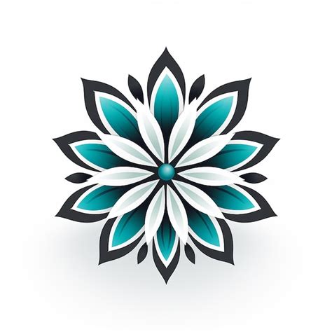 Premium Ai Image Simple Flower Vector Logo Plain White Background