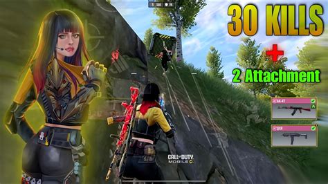30 Kills Solo Vs Squad Gameplay Cod Mobile With Two Attachment Youtube