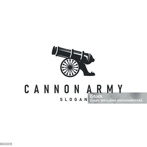 간단한 군사 대포 디자인 육군 무기 템플릿 일러스트 레이 션 상징 검에 대한 스톡 벡터 아트 및 기타 이미지 검 공연 군사 Istock