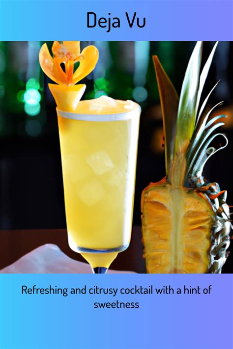 Deja Vu Refreshing And Citrusy Cocktail With A Hint Of Sweetness