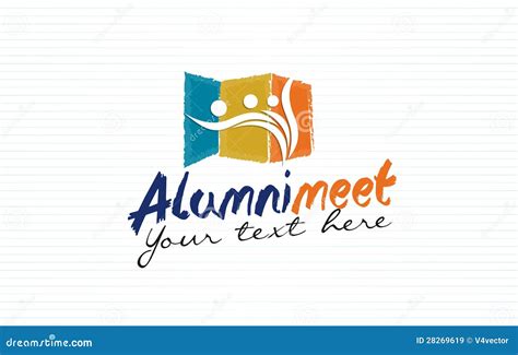 Alumni Meet Logo Design Cartoon Vector 28269619
