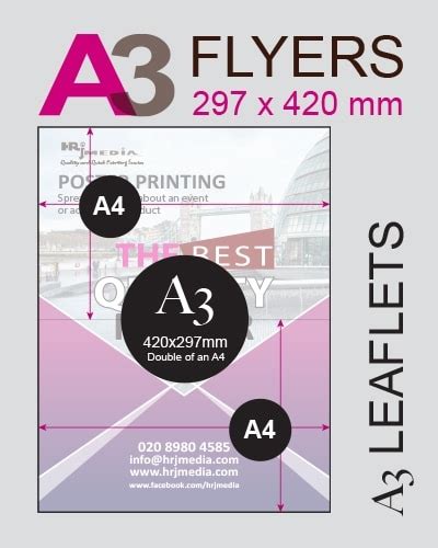 A3 Flyer And Leaflet Hrj Media Instant And Same Day Print In London
