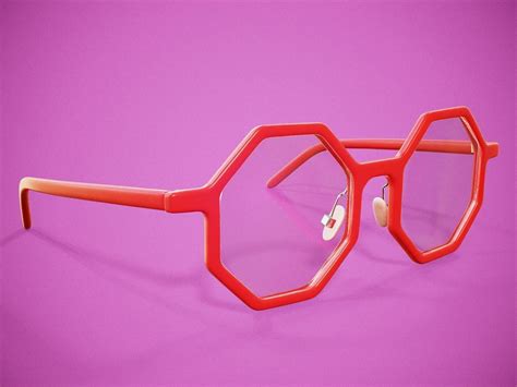 3d Octogon Glasses Model Flippednormals