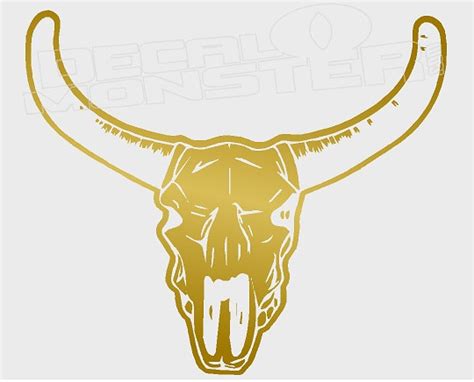 Longhorn Skull Decal Sticker