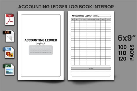Accounting Ledger Log Book Kdp Interior Graphic By Mb Graphics