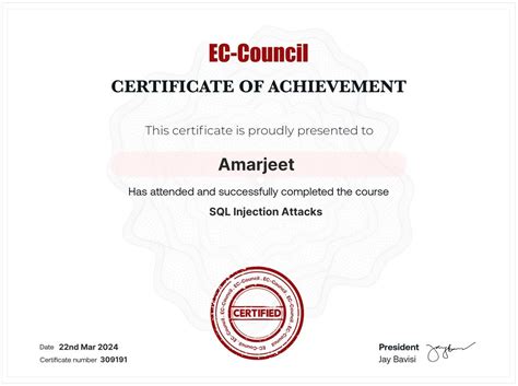 Amarjeet Singh On Linkedin Happy To Share New Skill Achievement Sql Injection Attacks