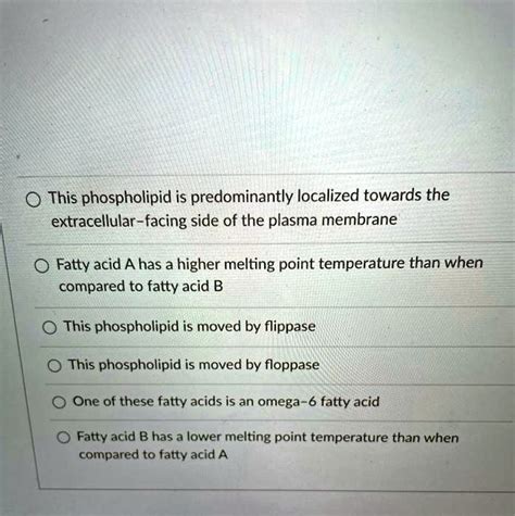 Solved This Phospholipid Is Predominantly Localized Towards The