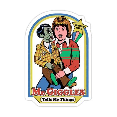 Mr Giggles Sticker For Sale By Steven Rhodes Stickers Mr Vinyl