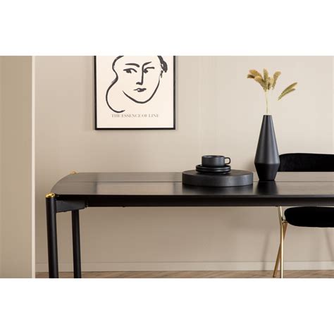 Table à Manger Design Pelle 190cm Noir