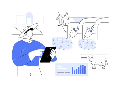 Premium Vector Livestock Feeding Statistics Abstract Concept Vector