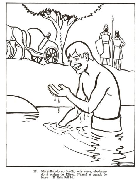 Naaman The Leper Coloring Pages Sketch Coloring Page
