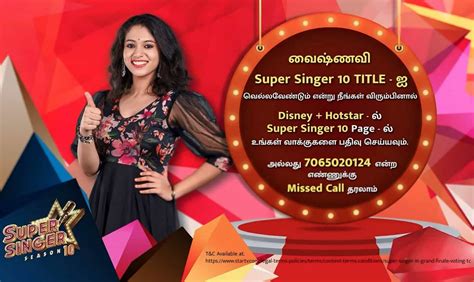 Super Singer Season 10 Voting Missed Call Numbers Vijay Tv