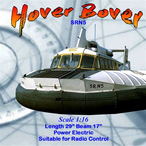 Full Size Printed Plans Scale 116 Electric Powered Srn5 Hovercraft Su