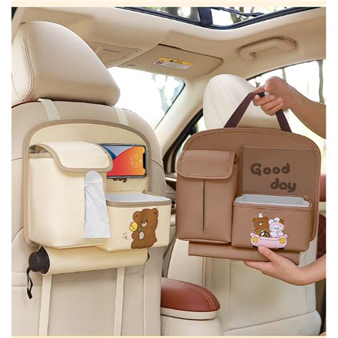 Homebuddy พร้อมส่งกระเป๋าใส่ของหลังเบาะรถ อเนกประสงค์ สามารถใส่ทิชชู่ ร่ม และของได้ในตัว