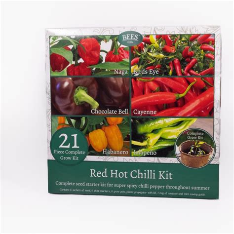 Red Hot Chilli Growing Kit Selection Of 6