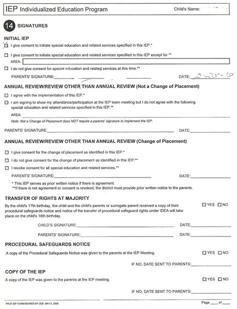 Educational Experience IEP