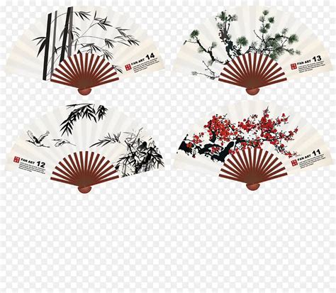 装饰梅竹松扇子png图片素材下载图片编号qemzlgge 免抠素材网