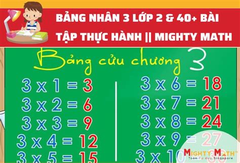 Bảng Nhân 3 Lớp 2 And 40 Bài Tập Thực Hành Mighty Math