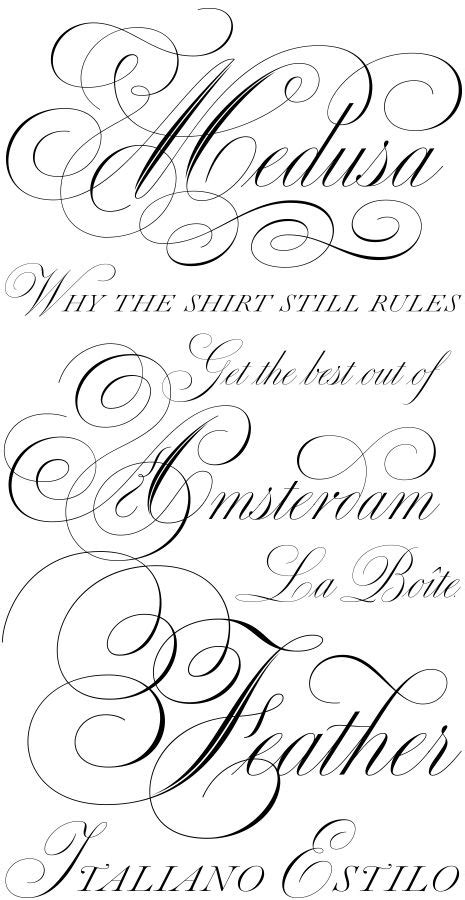 Medusa By Ramiro Espinoza ReType Tattoo Fonts Cursive Sign Painting Lettering