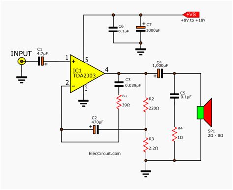 Tda2003 10w Audio Amplifier Circuit Audio Amplifier Car Audio Amplifier