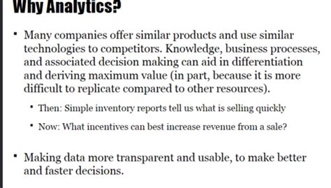 C20 Data Analytics Flashcards Quizlet
