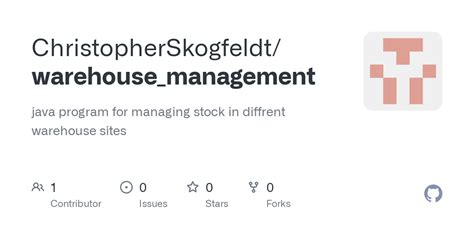 GitHub ChristopherSkogfeldt Warehouse Management Java Program For Managing Stock In Diffrent