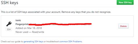 Github Authorisation Error Adding Remote Git Repo With Ionic Project Stack Overflow