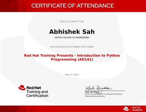 Abhishek Sah On Linkedin Pythonprogramming Redhatacademy Adityacollegeofengineering