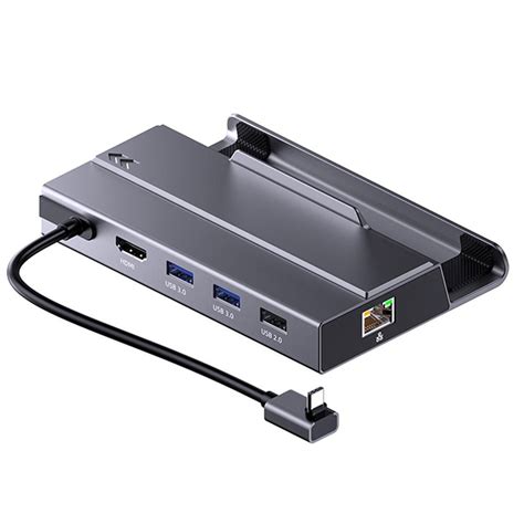 Док станция с Ssd концентратором Usb C Hub 7 в 1 Hd 4k 60 Гц док