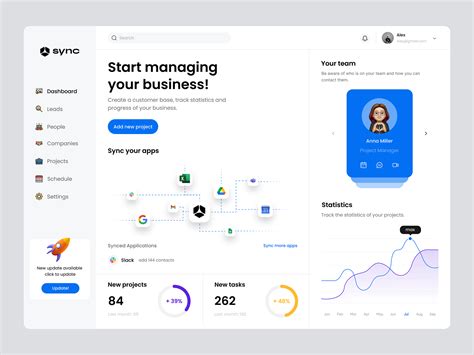 Sync Ux Ui Dashboard Design Of The Crm Platform By Outcrowd On Dribbble