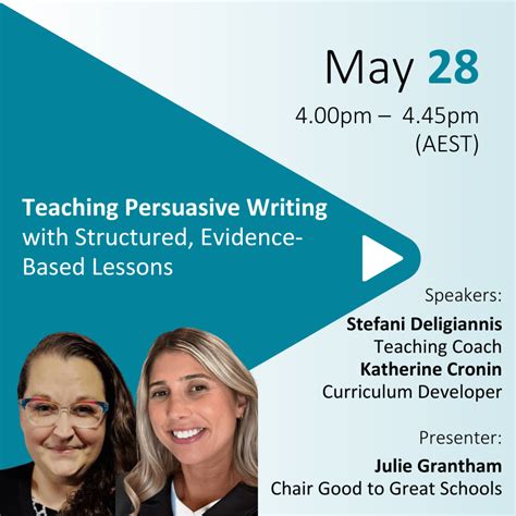 Teaching Persuasive Writing With Structured Evidence Based Lessons