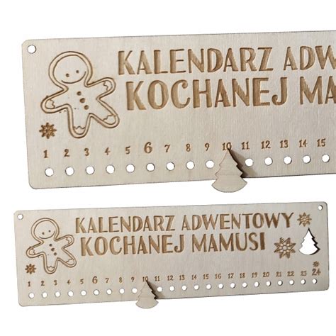 KALENDARZ ADWENTOWY Z IMIENIEM Dwie Funkcje MAGNES I BAZA Na Prezenty