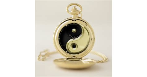 Gold Yin Yang Pocket Watch Zazzle