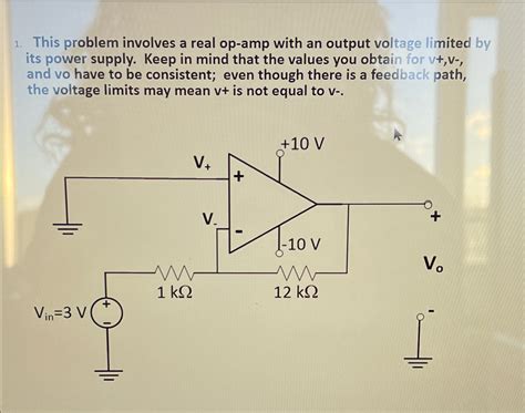 Solved This Problem Involves A Real Op With An Output Chegg