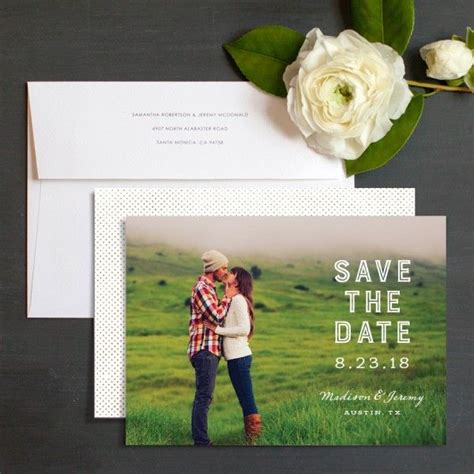 Rustic Type Save The Date Cards By Emily Crawford Elli Wedding