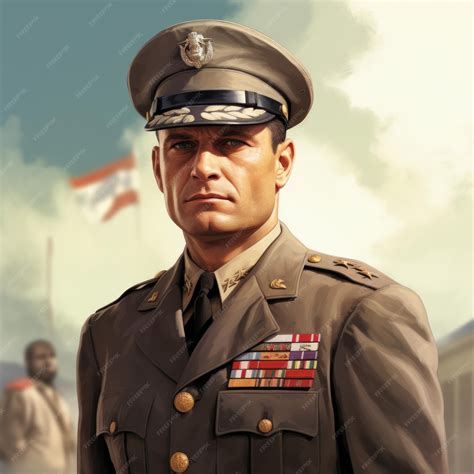 Premium Photo A Man In A Military Uniform