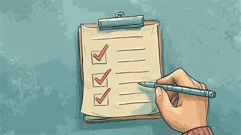 A Hand Checking Off Items On A Clipboard With A Pen Premium Ai