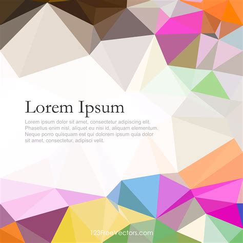 Polygonal Triangular Colorful Background Vector