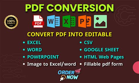 convert pdf into editable excel word and powerpoint and pdf fillable