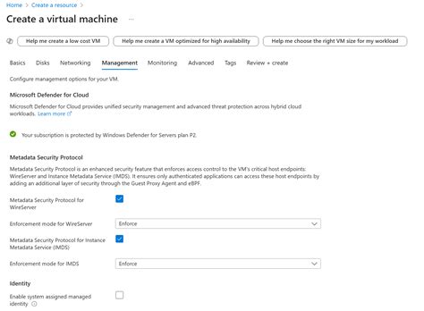 Configure Msp Via The Portal Azure Virtual Machines Microsoft Learn