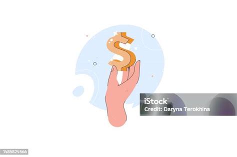 달러 돈을 들고 손 지불 달러 온라인 구매 뇌물 또는 부패 개념 개념 비즈니스 벡터 그림을 받고 있습니다 구매에 대한 스톡 벡터